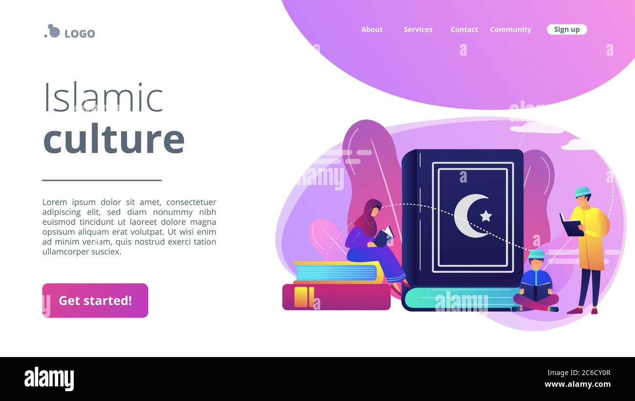 Islam concept landing page Stock Vector Image & Art - Alamy