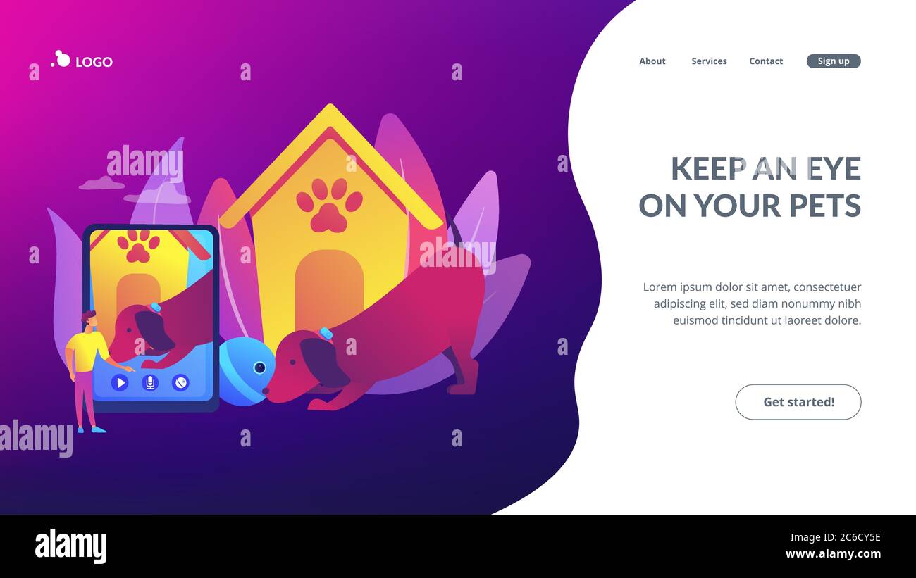 Robotic pet sitters concept landing page Stock Vector Image & Art - Alamy Robotic pet sitters concept landing page Stock Vector Image & Art - Alamy
