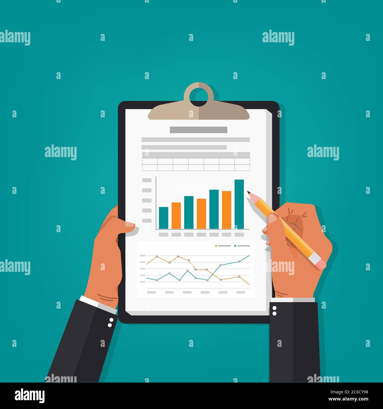 Professional report accounting design concept. statistic charts for ...