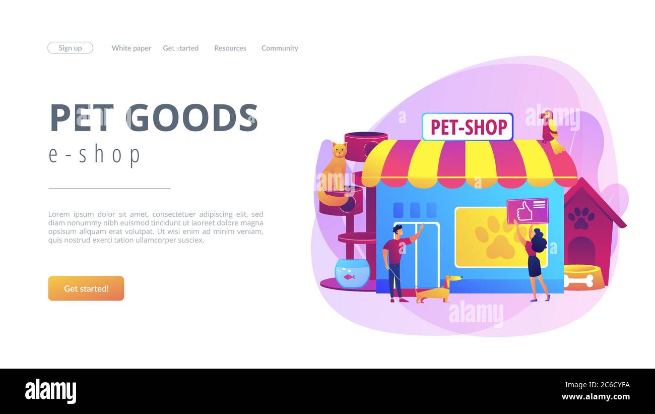 Animals shop concept landing page Stock Vector Image & Art - Alamy