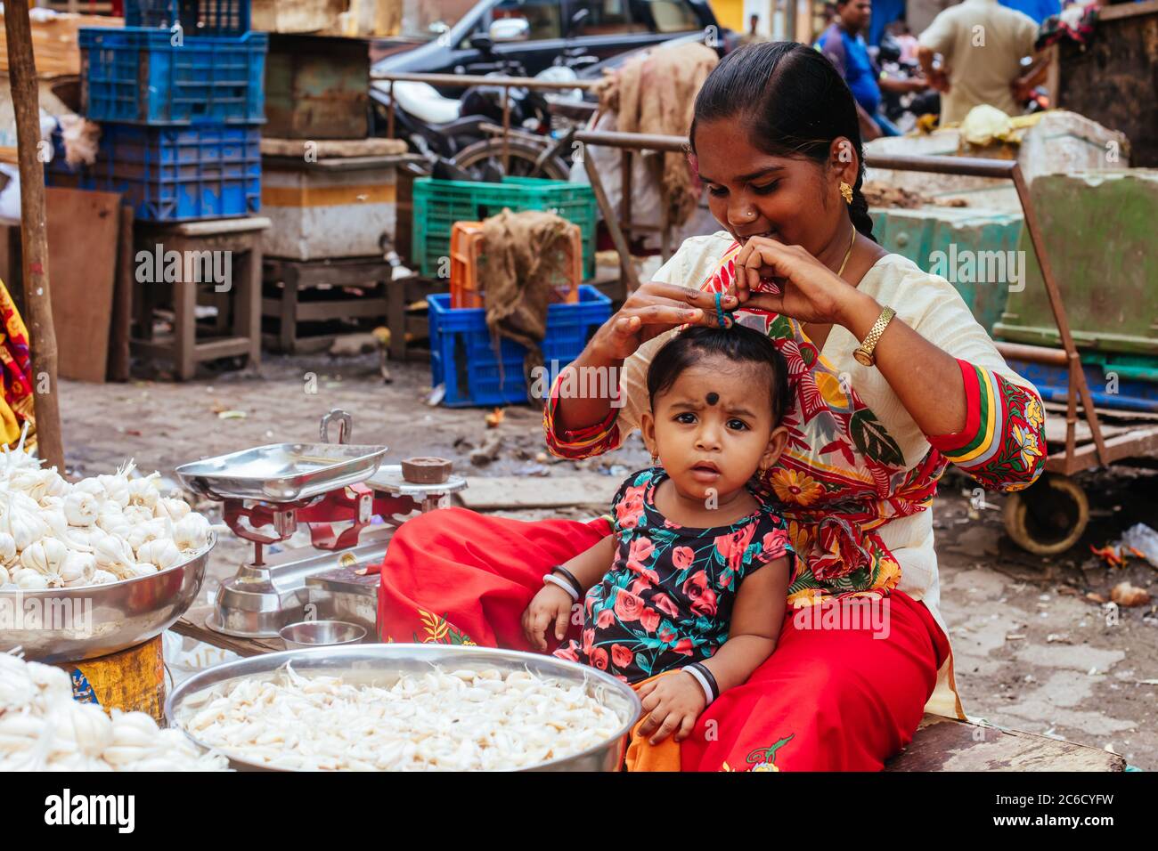 Colaba Market Food Merchant Stock Photo - Alamy
