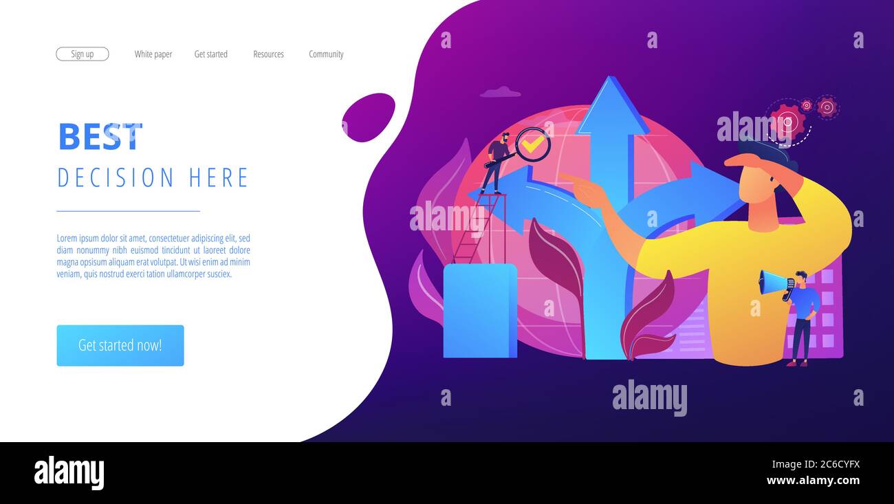 Decision making concept landing page Stock Vector Image & Art - Alamy