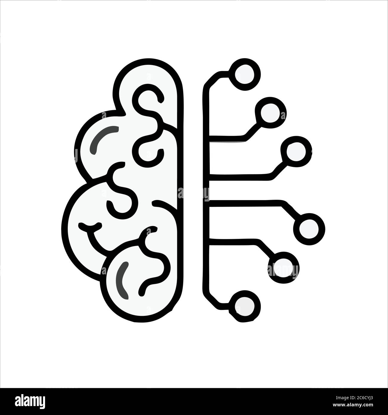 brain icon isolated on white background from human mind collection ...