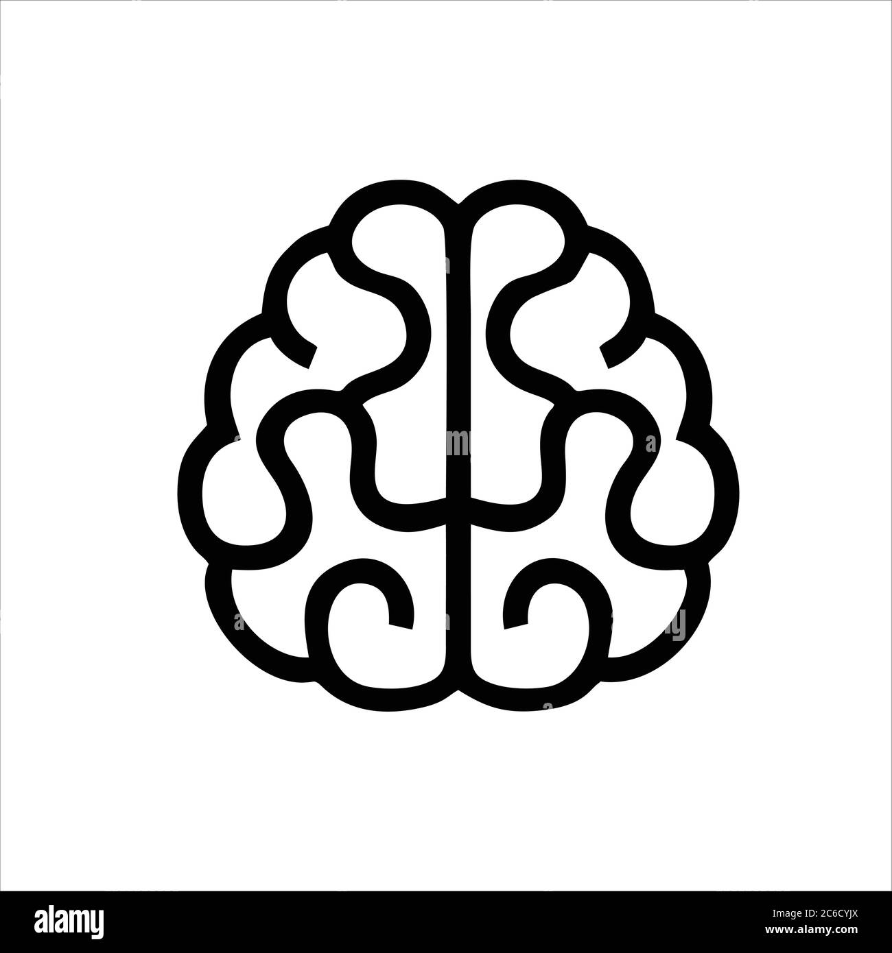 brain icon isolated on white background from human mind collection ...