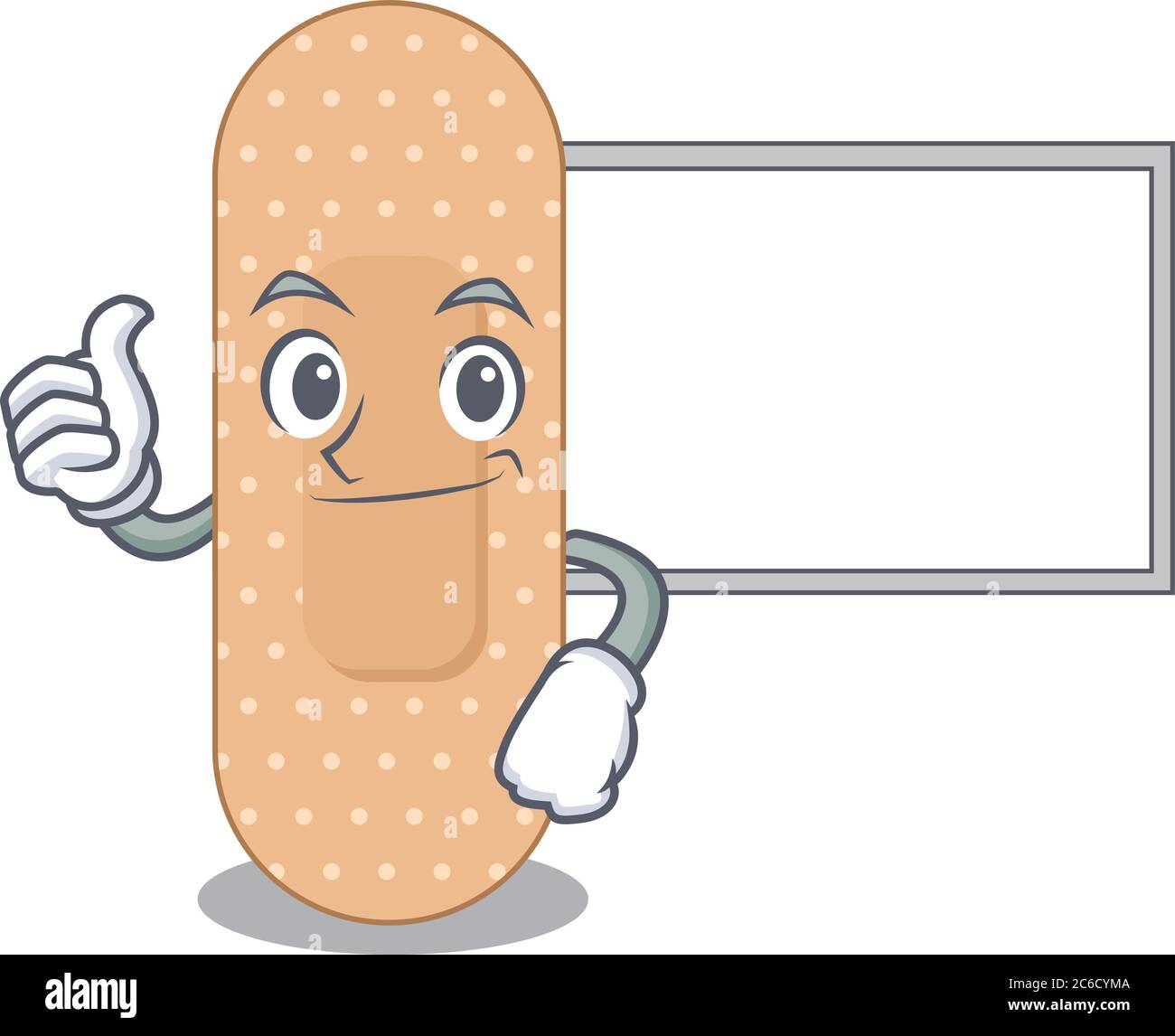Standard bandage Caricature character design style with a white board ...