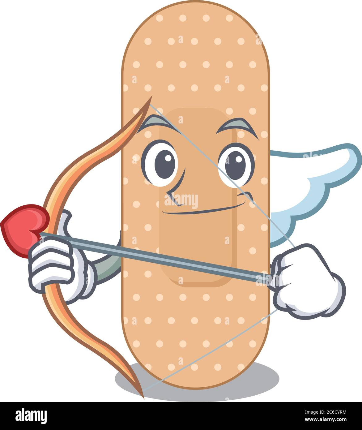 A lovable standard bandage as a romantic cupid cartoon picture with ...