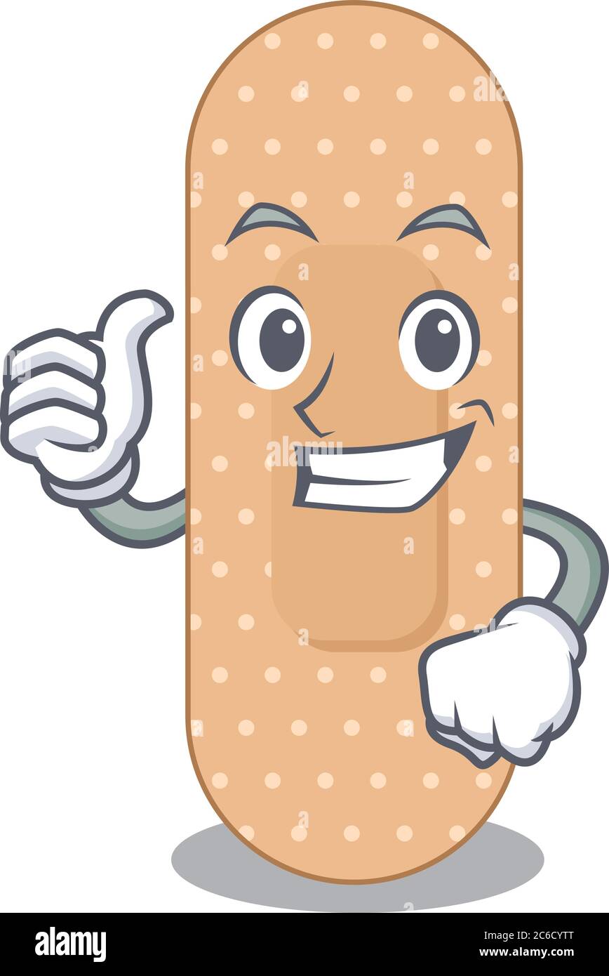 Standard bandage cartoon picture design showing OK finger pose Stock ...