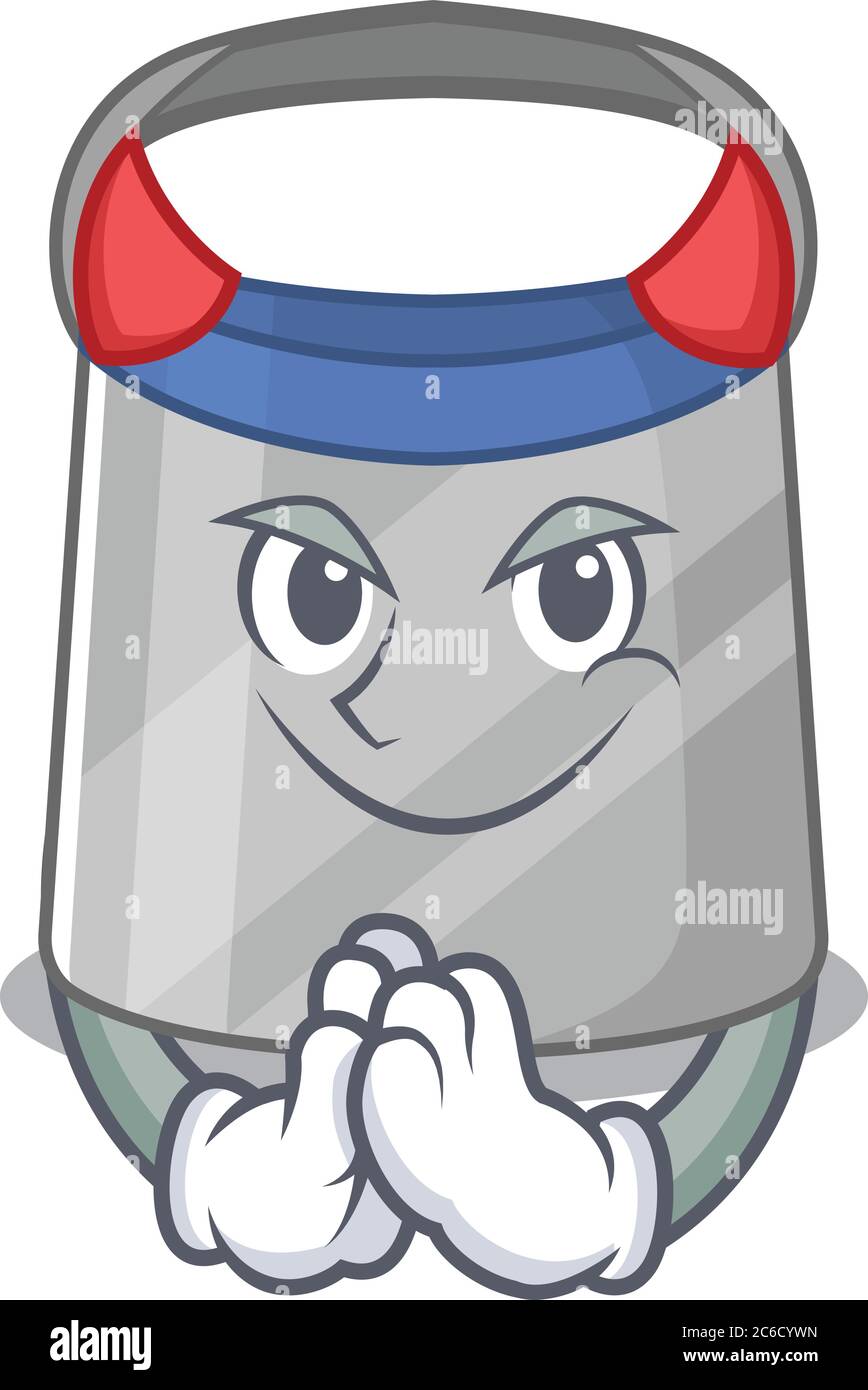 Face shield clothed as devil cartoon character design concept Stock ...