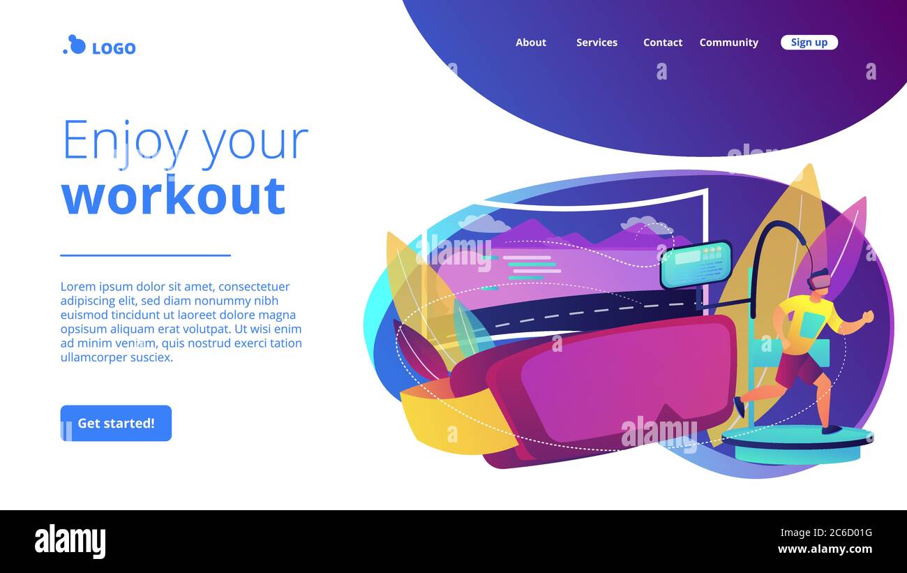 Virtual fitness interface Stock Vector Images - Alamy