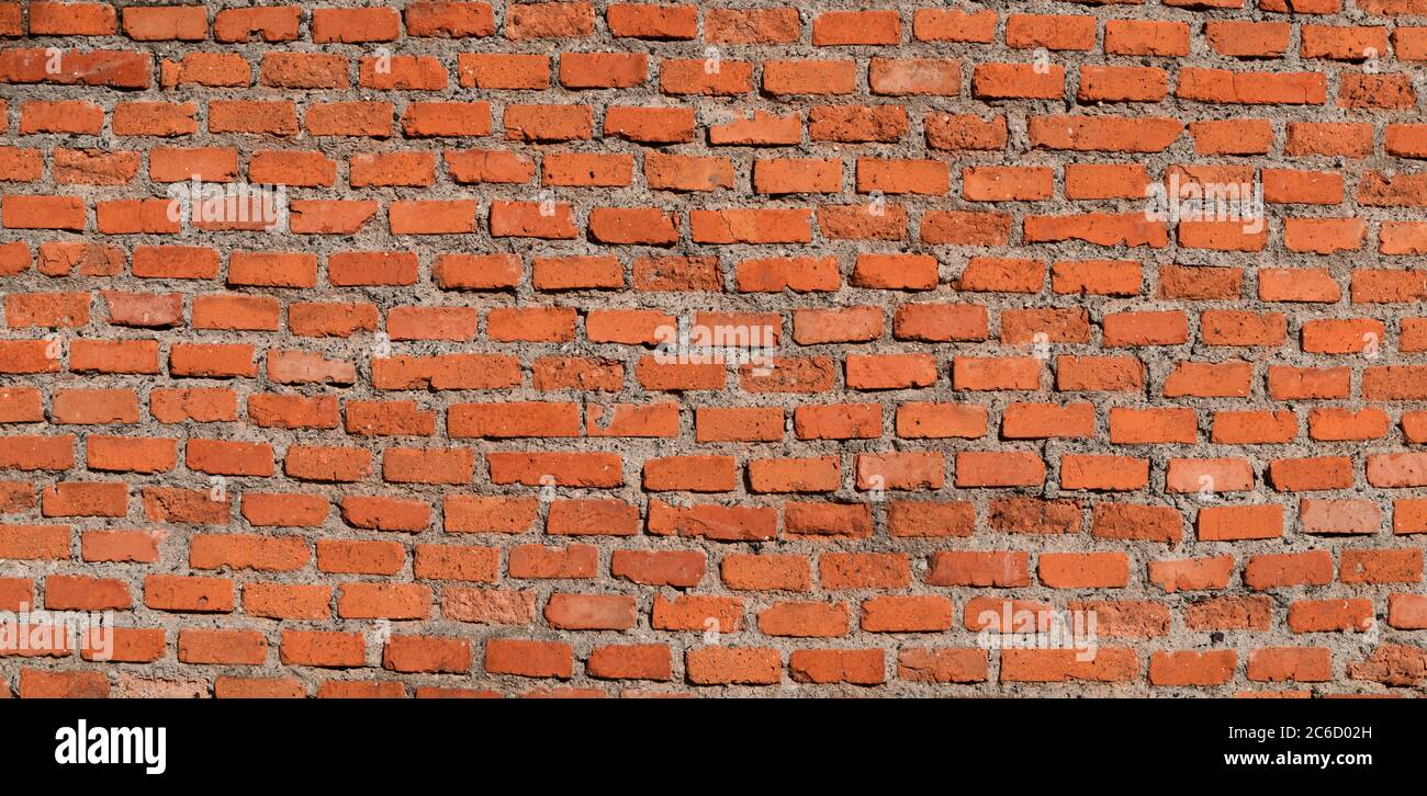 The red brick wall, rough and irregular background. Brick texture Stock ...