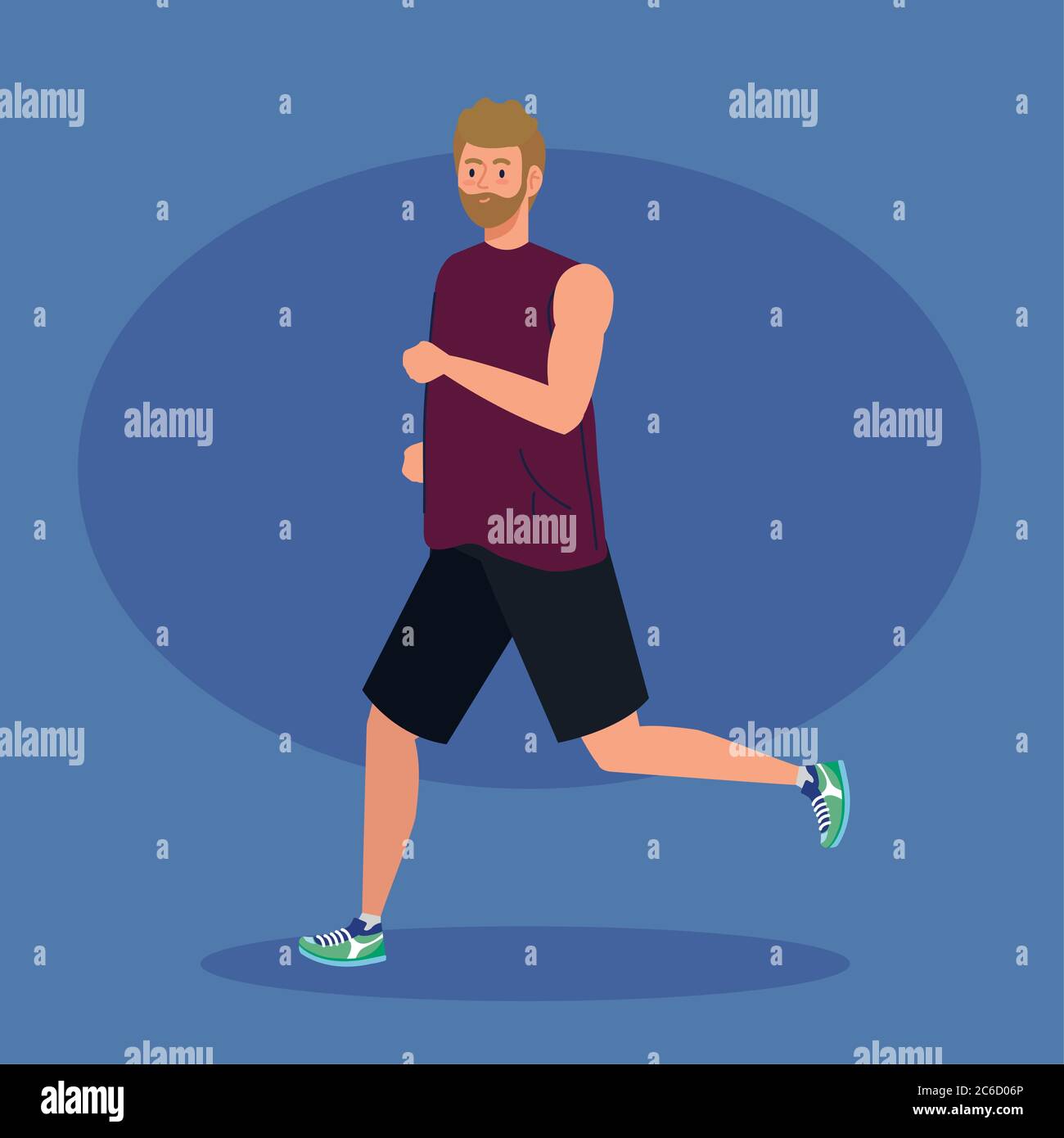 man marathoner running sportive, man run competition or marathon race ...