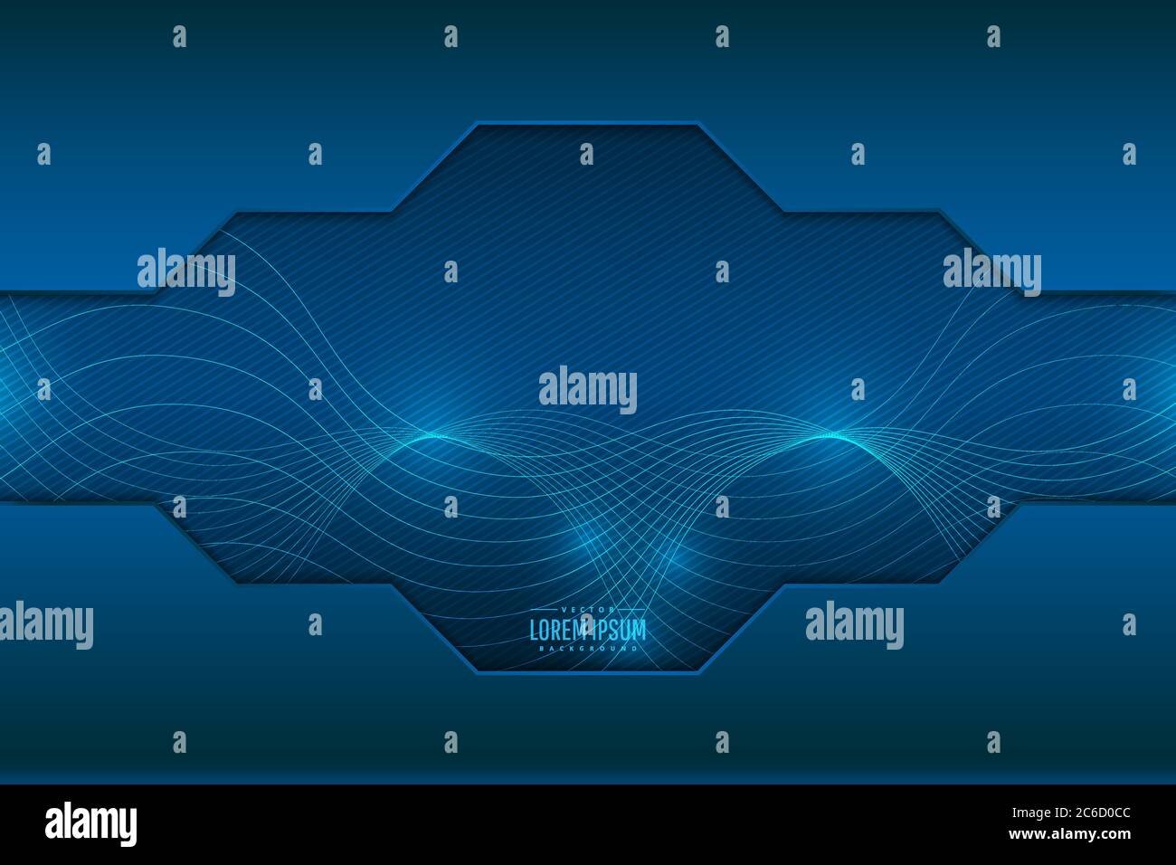 Glowing blue neon curve lines Stock Vector Images - Alamy