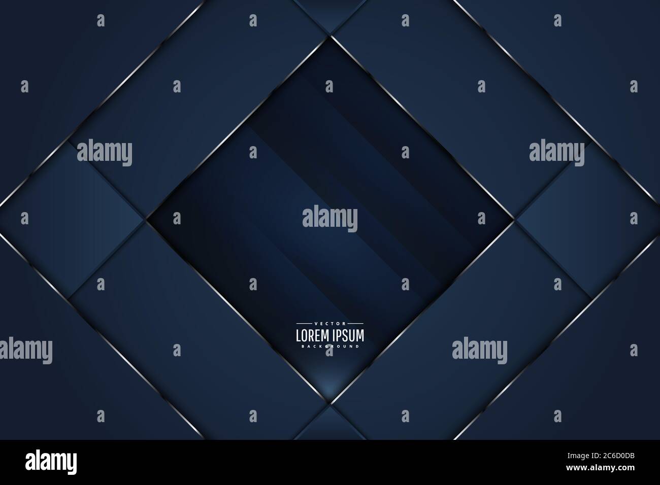 Metallic background.Luxury of blue and silver modern design.Dark space ...