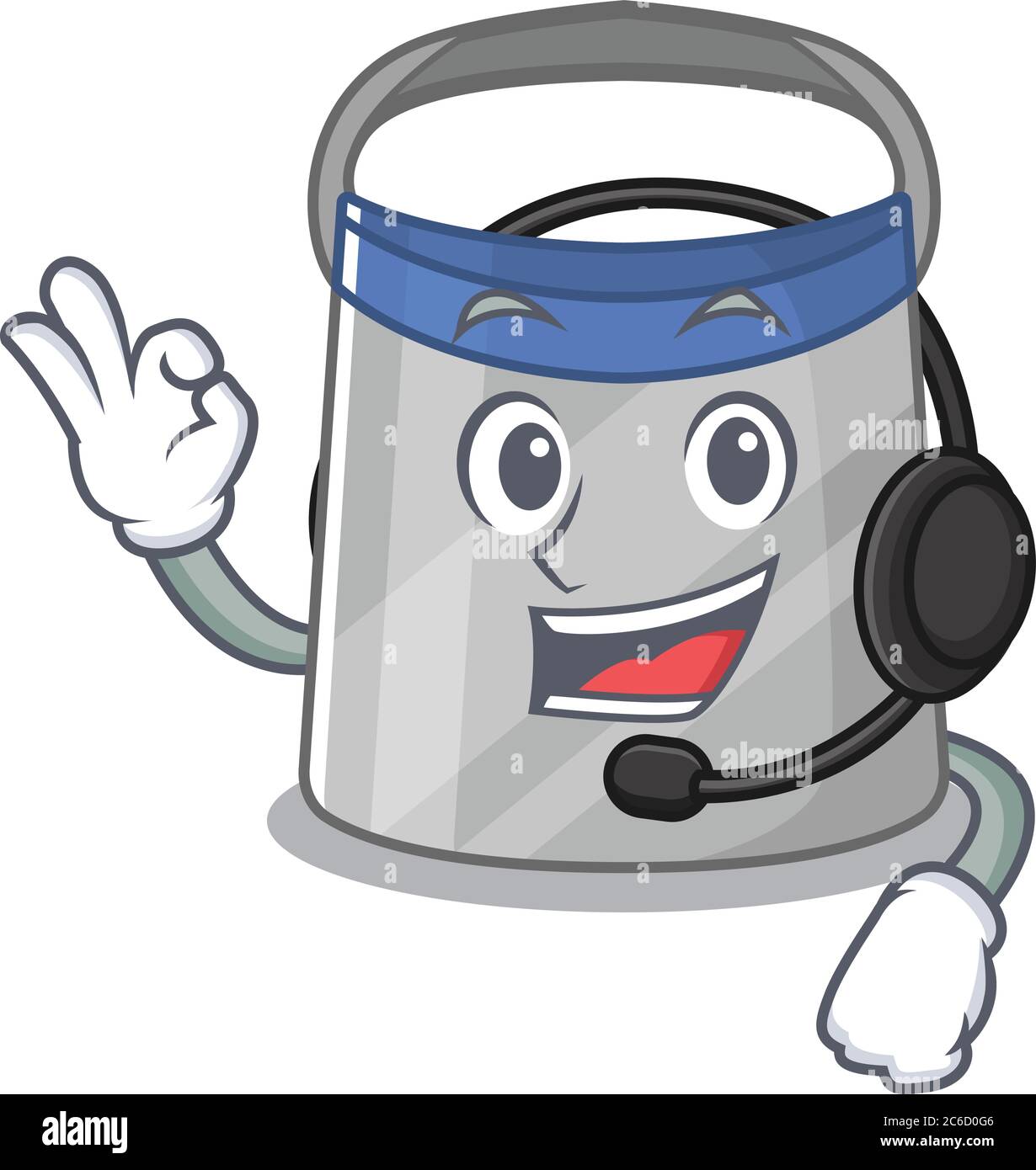 A stunning face shield mascot character concept wearing headphone Stock ...