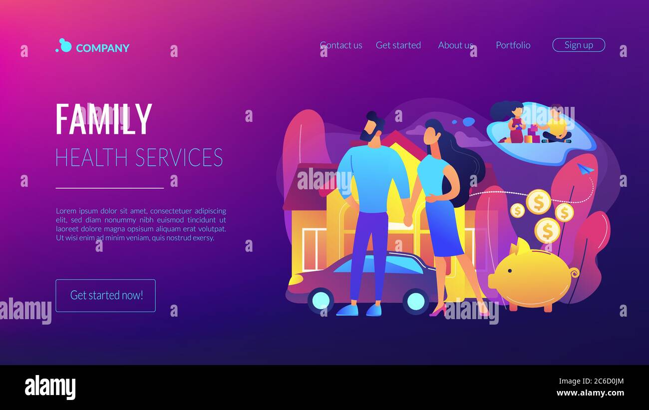 Family planning concept landing page Stock Vector Image & Art - Alamy