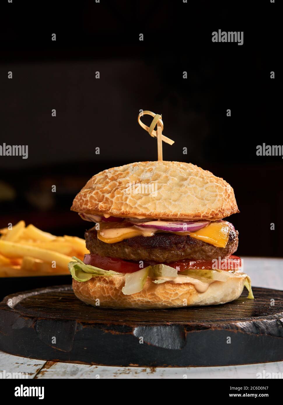Big black burger hi-res stock photography and images - Alamy