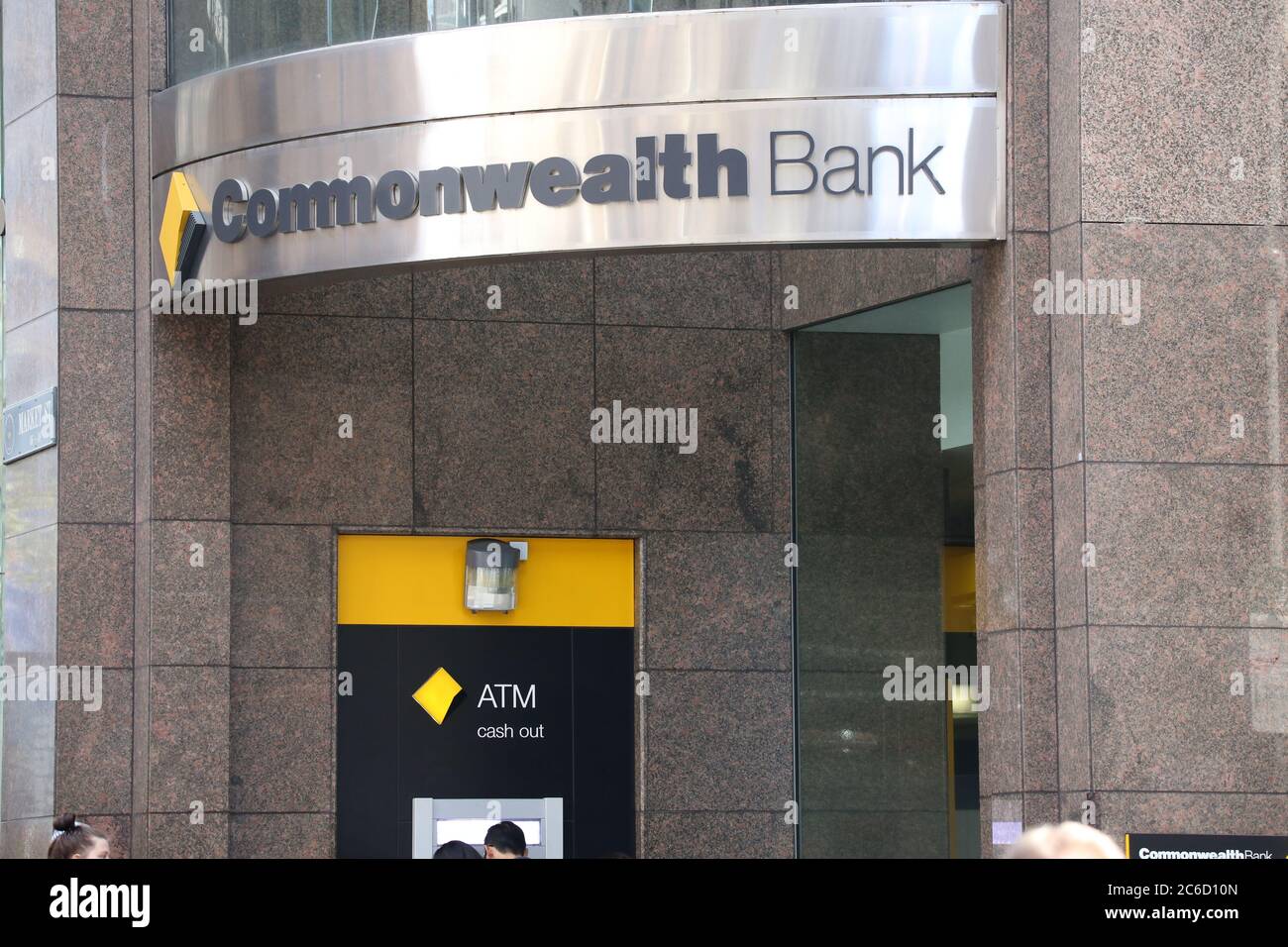 A branch of the Commonwealth Bank of Australia (CBA) at the corner of ...