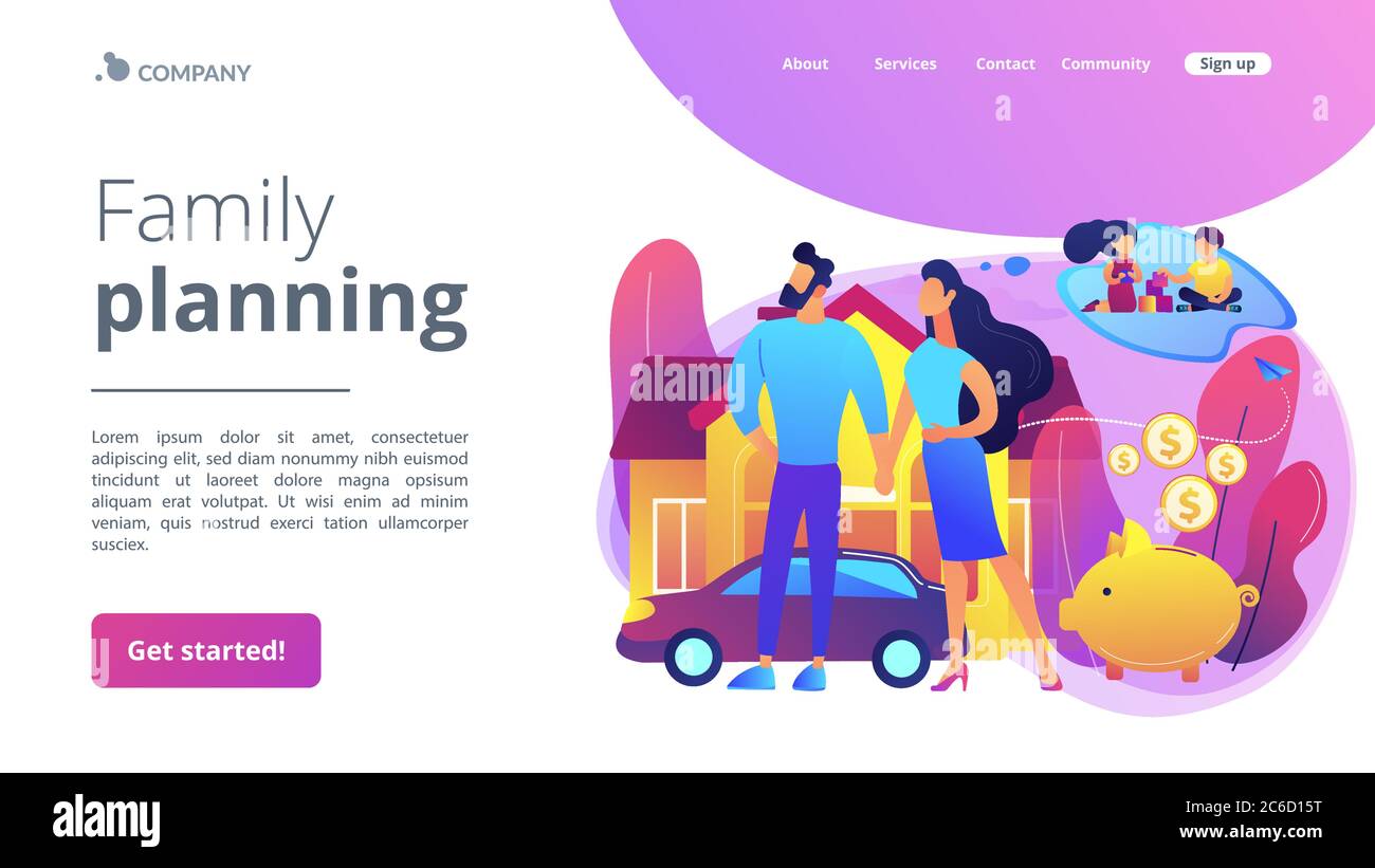 Family planning concept landing page Stock Vector Image & Art - Alamy