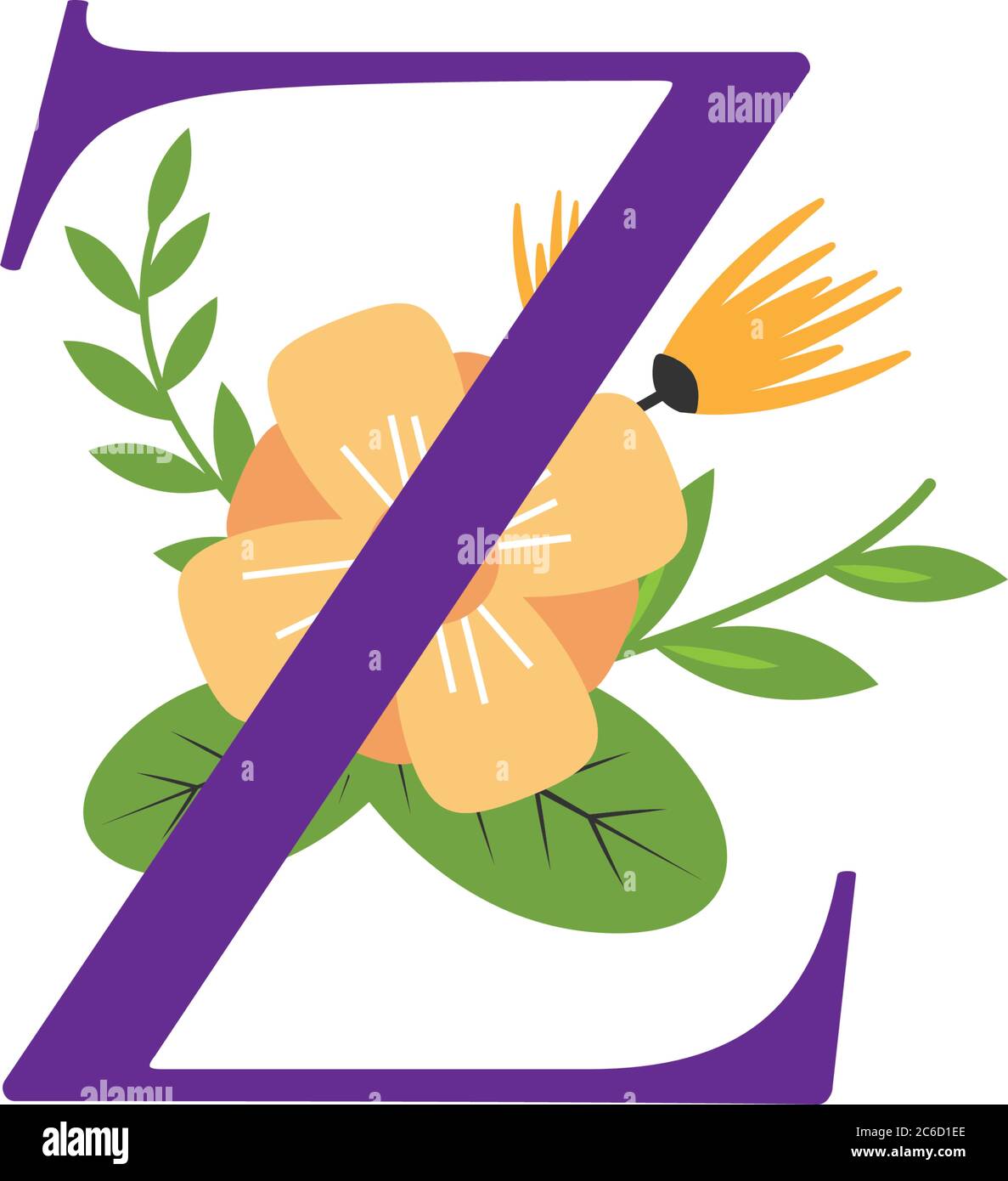 Floral alphabet hi-res stock photography and images - Alamy