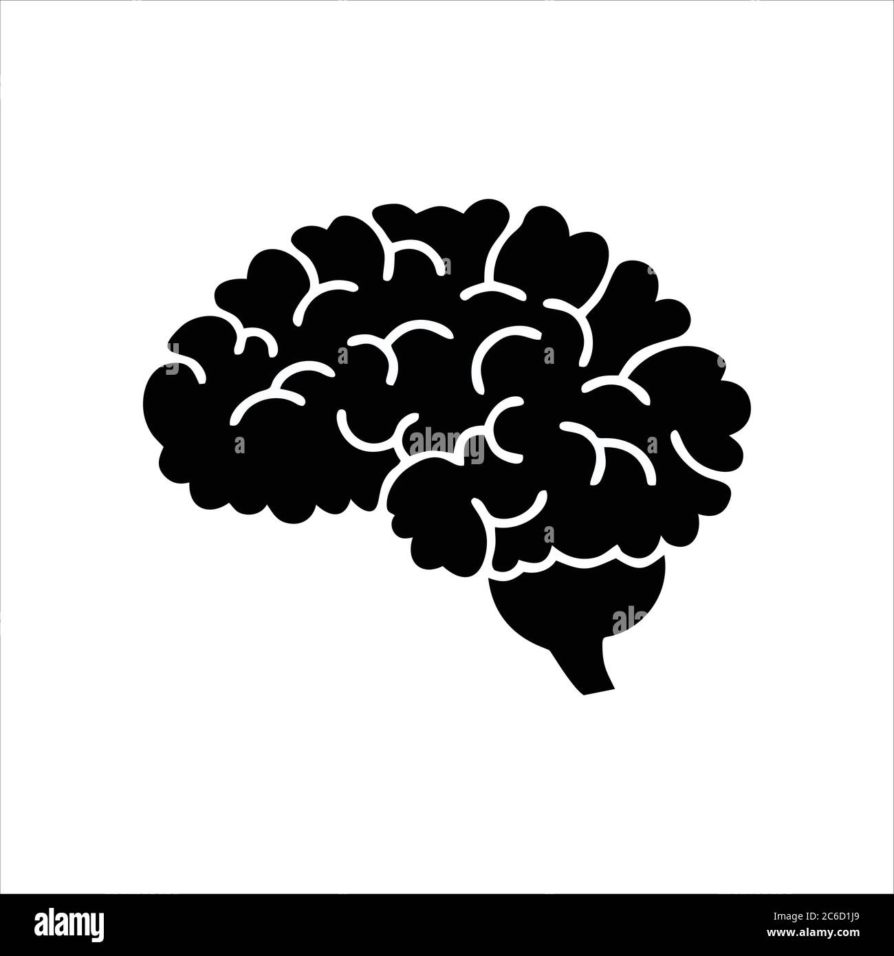brain icon isolated on white background from human mind collection ...