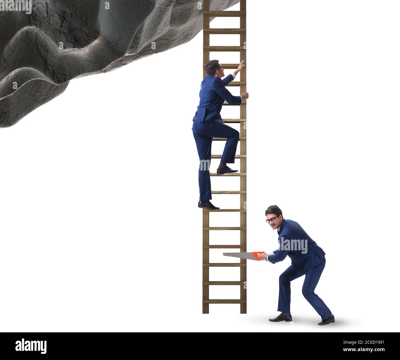 The business unethical competition concept with businessmen Stock Photo ...