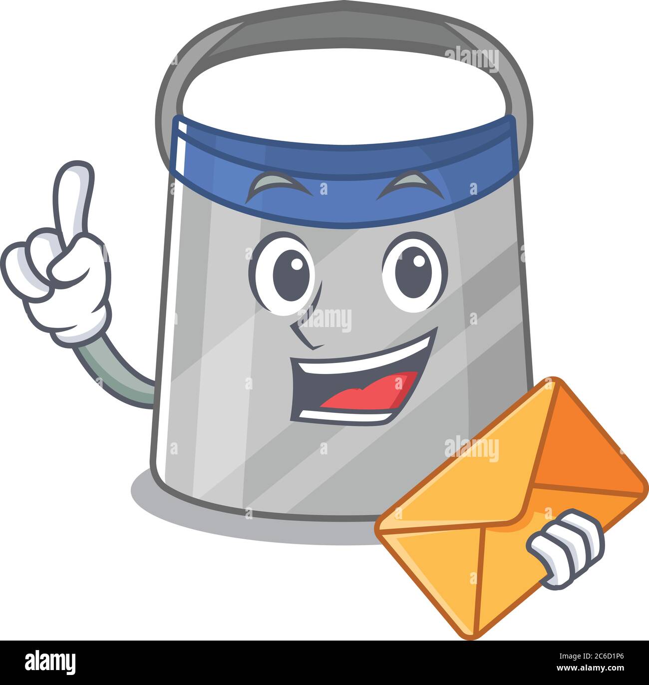 A picture of cheerful face shield cartoon design with brown envelope ...