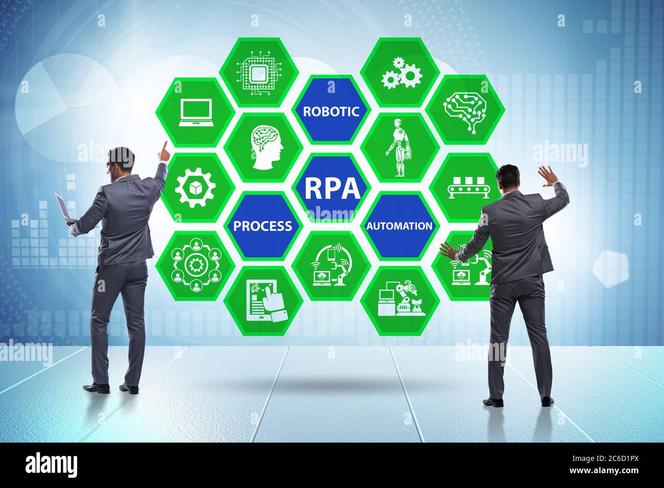Concept of the RPA - robotic process automation Stock Photo - Alamy