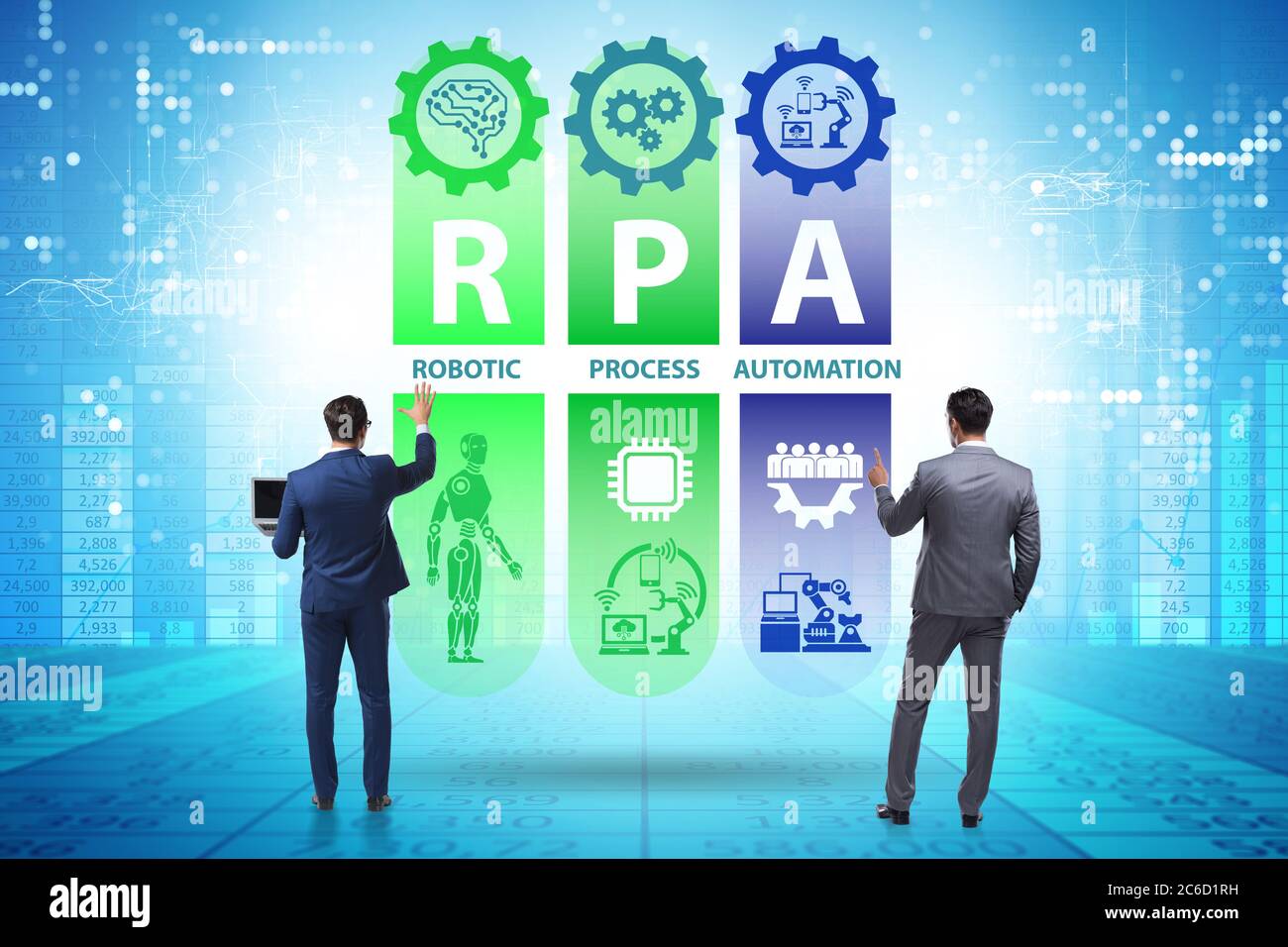 Concept of the RPA - robotic process automation Stock Photo - Alamy