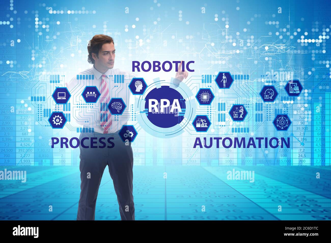 Concept of the RPA - robotic process automation Stock Photo - Alamy