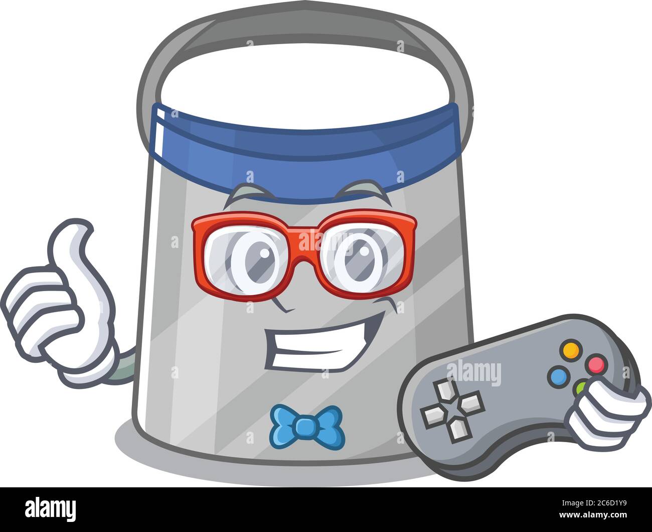 Mascot design style of face shield gamer playing with controller Stock ...