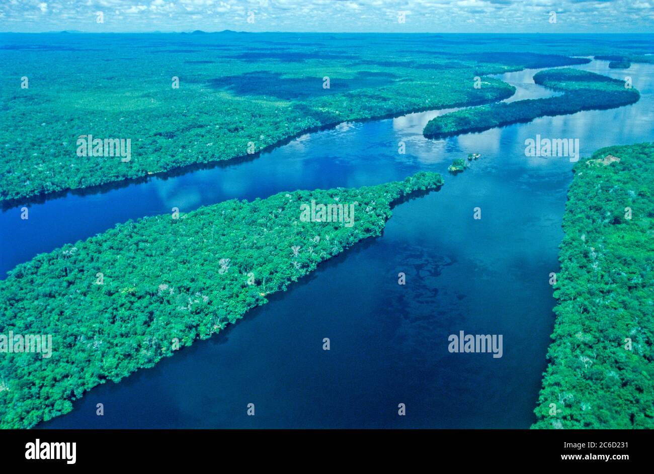 ORINOCO RIVER FROM THE AIR, AMAZONAS STATE, VENEZUELA Stock Photo - Alamy