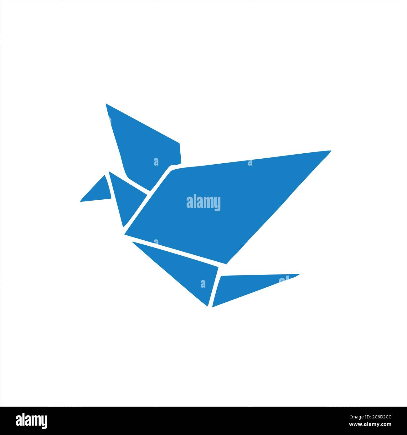 Origami bird icon vector in modern flat style for web, graphic and ...