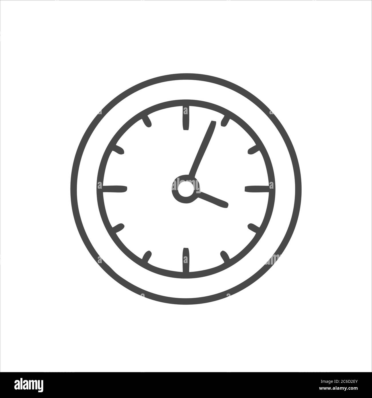 clock logo icon isolated. Watch object, time office symbol. Clock flat ...