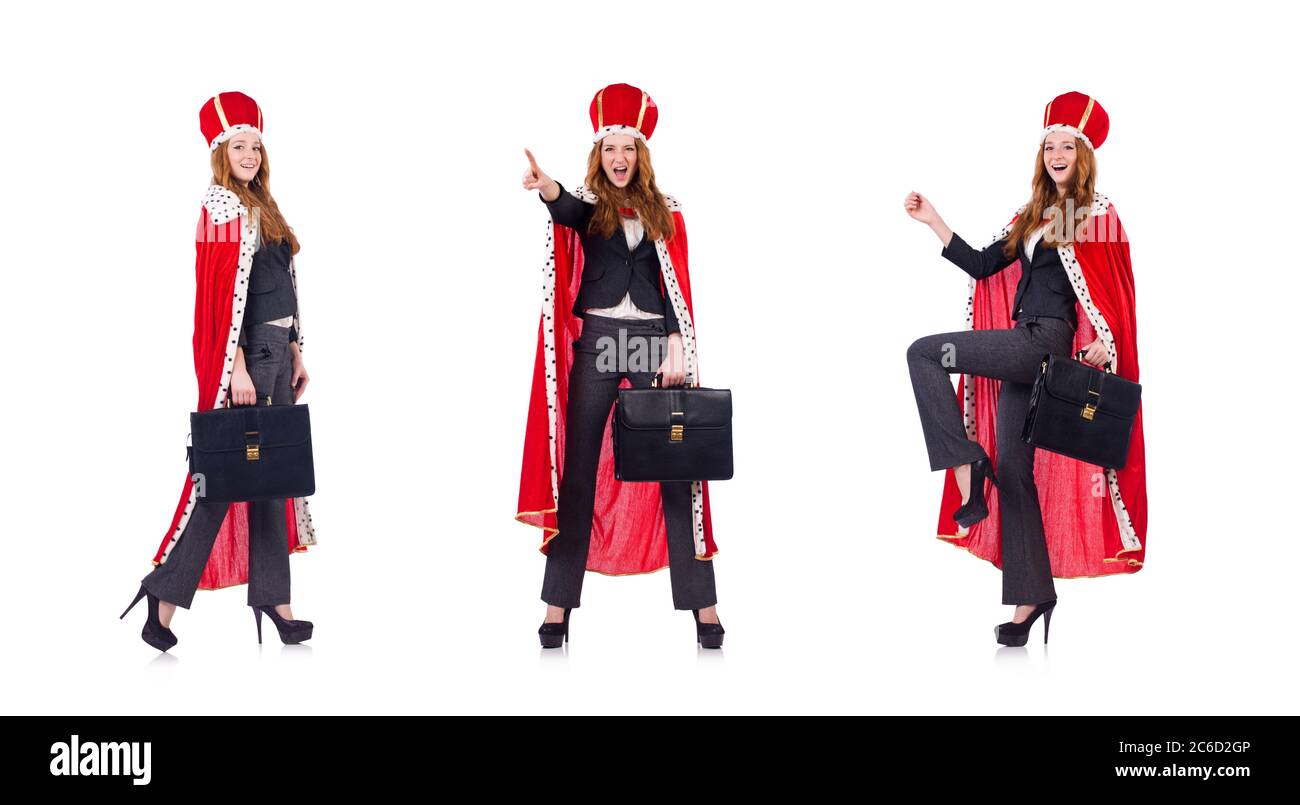 Posing as queen crown Cut Out Stock Images & Pictures - Alamy