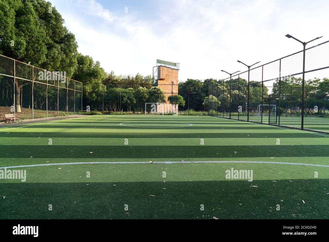 The football field in a public park. Photo in Suzhou, China Stock Photo ...