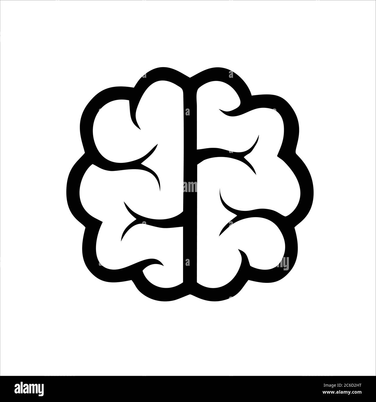 brain icon isolated on white background from human mind collection ...