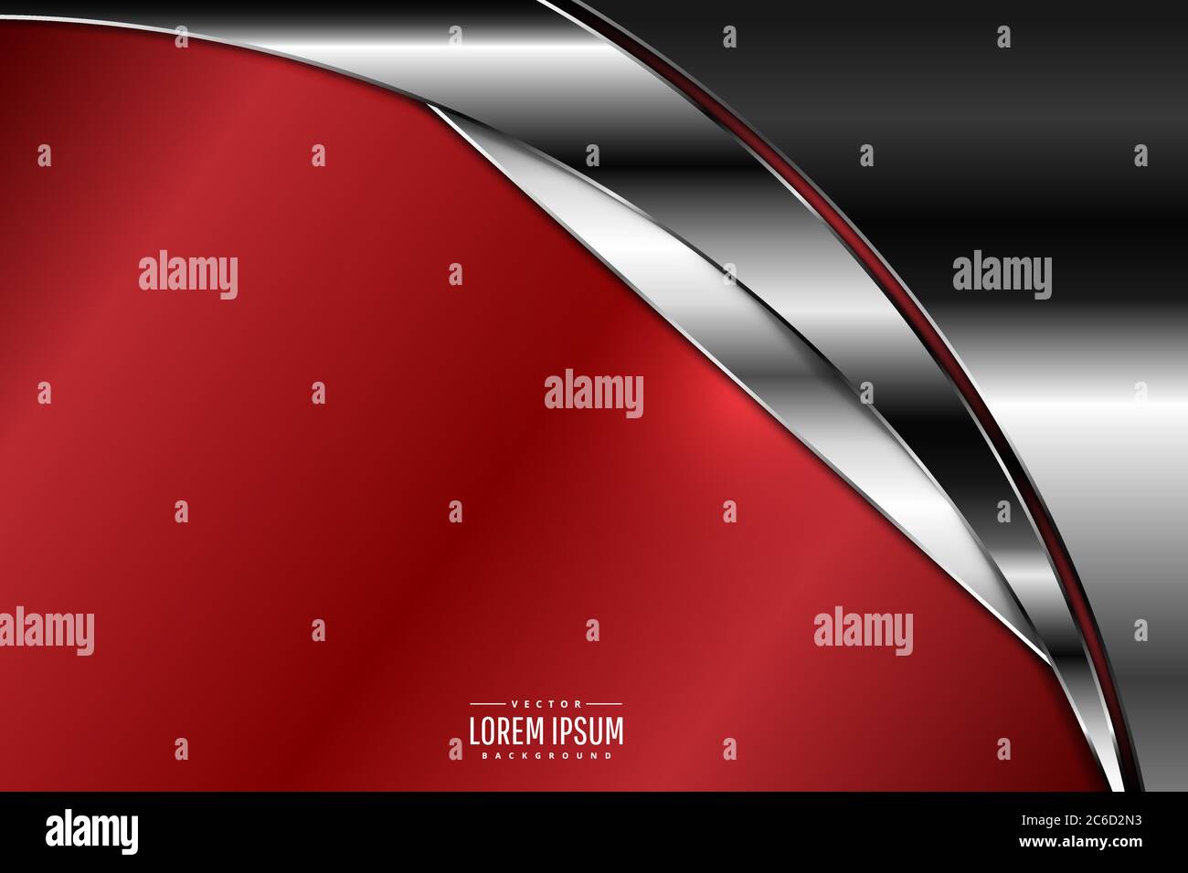 Metallic background.Red and gray with silver glossy.Luxury metal modern ...