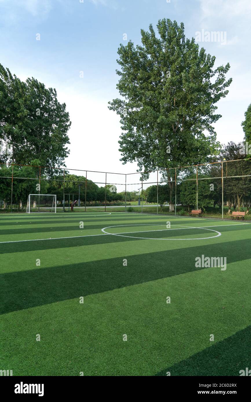 The football field in a public park. Photo in Suzhou, China Stock Photo ...