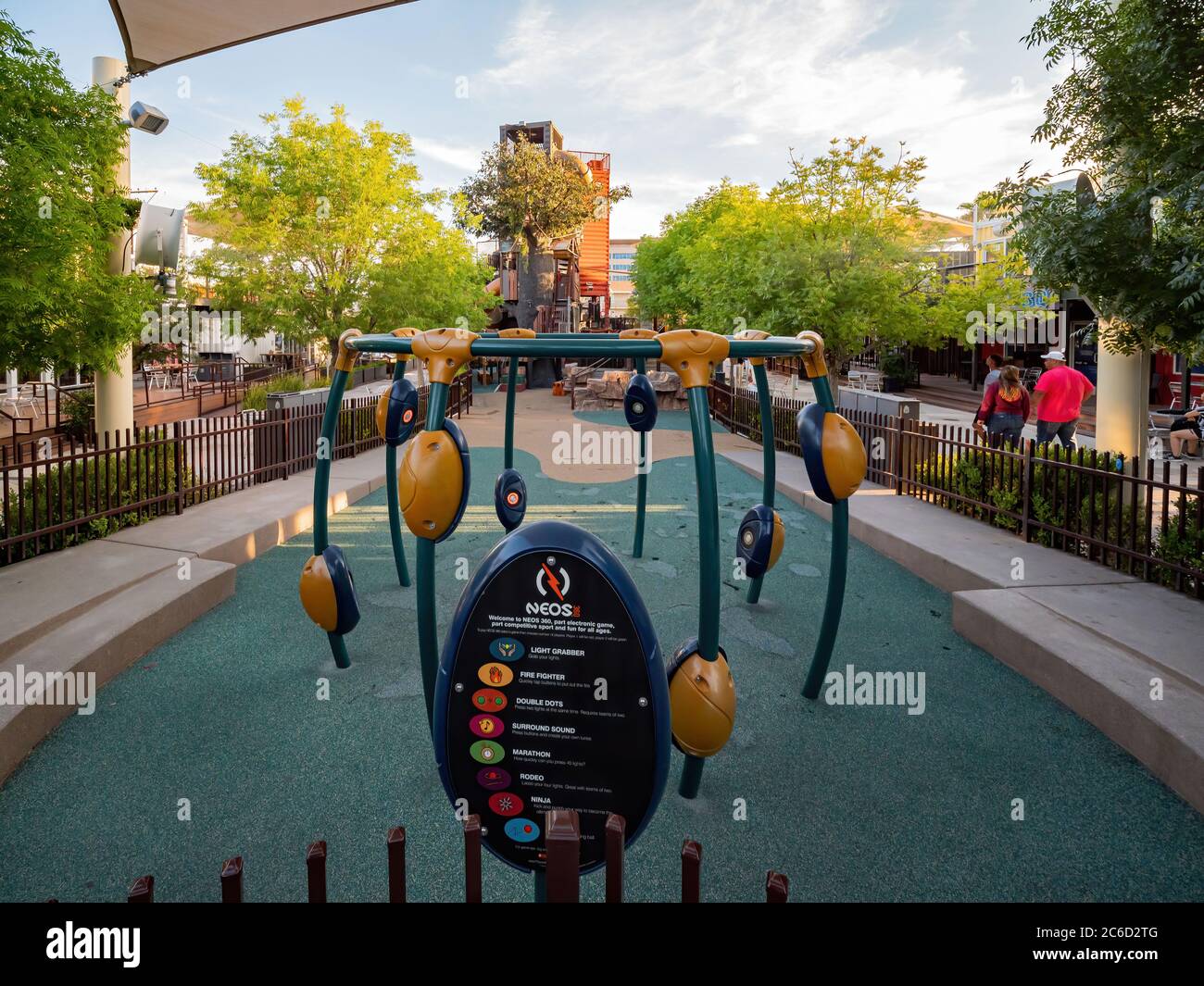 Las Vegas, JUN 23, 2020 -Playground of Downtown Container Park at ...