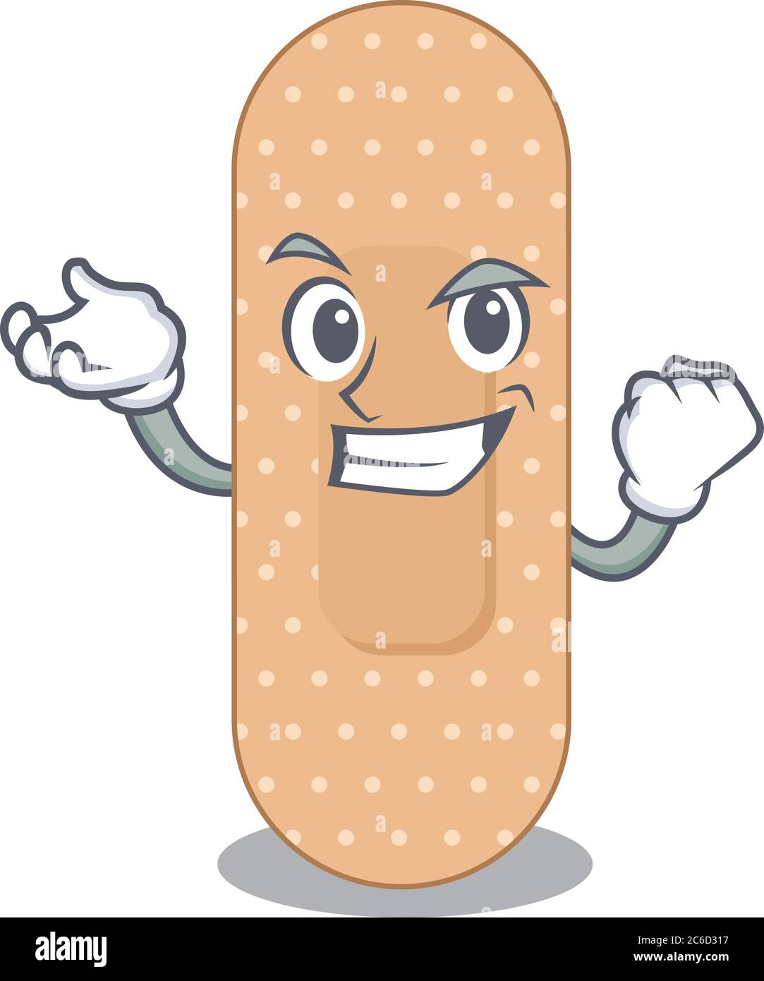 A caricature design concept of standard bandage with happy face Stock ...
