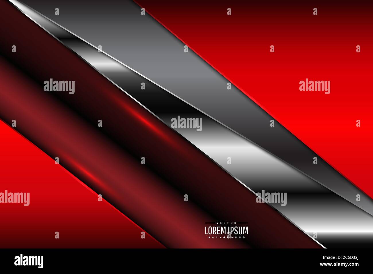 Metallic background.Red and silver with glow light.Metal technology ...