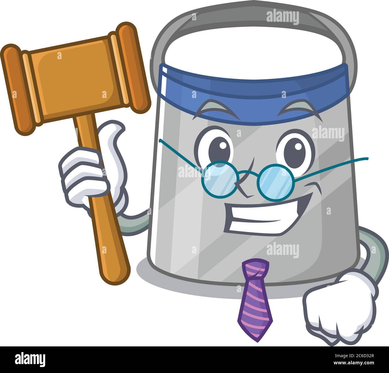A wise judge of face shield mascot design wearing glasses Stock Vector ...
