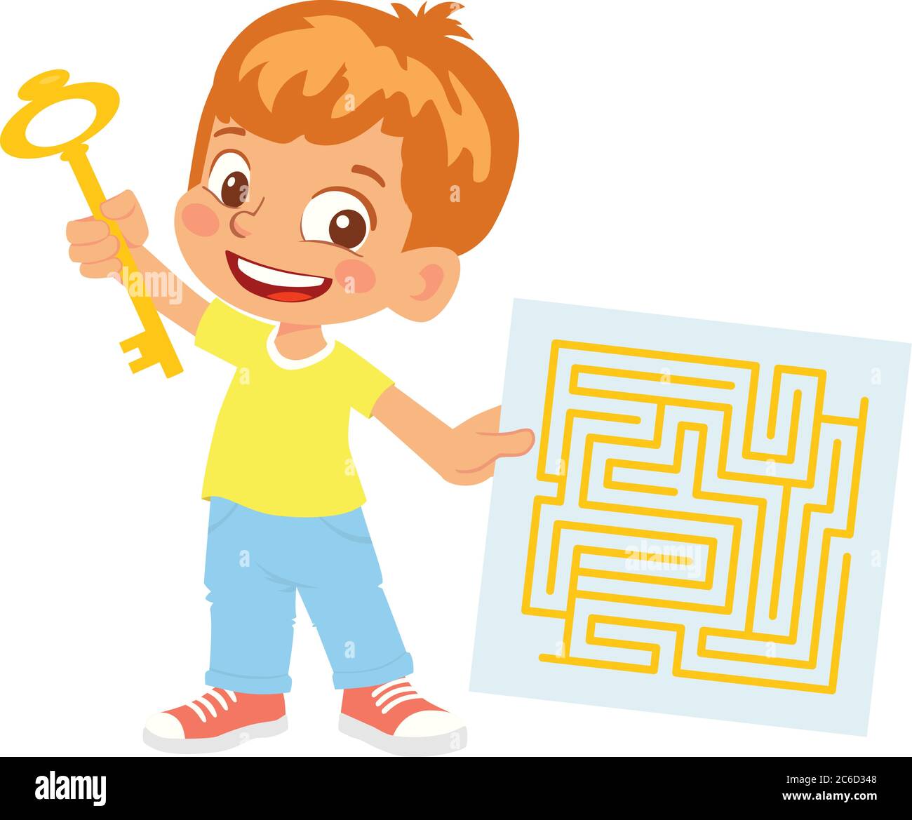 Cartoon boy key Stock Vector Images - Alamy