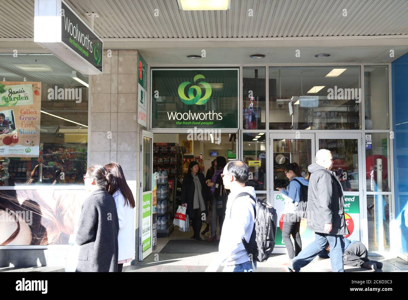 The Woolworths supermarket store opposite Sydney Town Hall at the ...