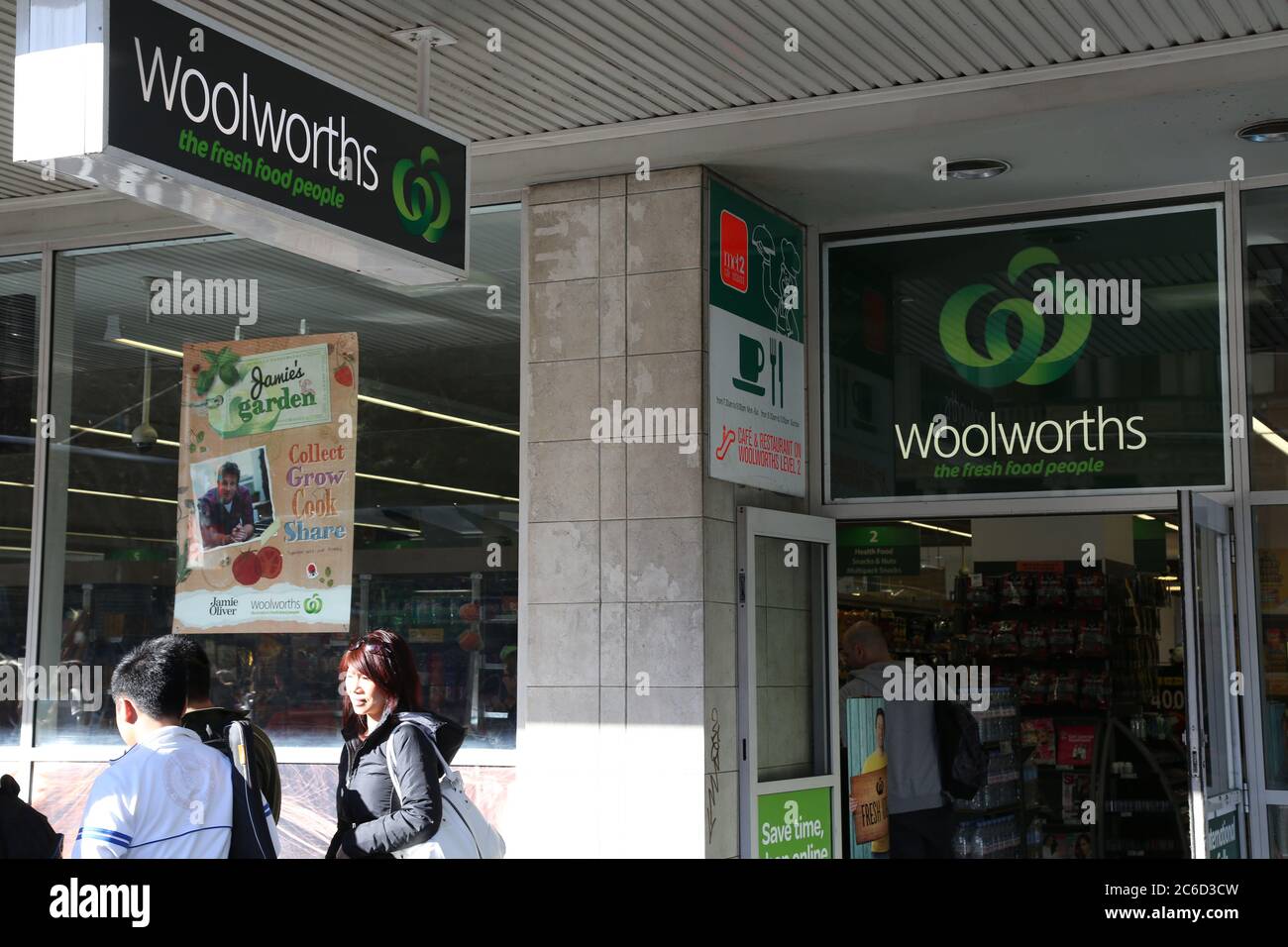 The Woolworths supermarket store opposite Sydney Town Hall at the ...