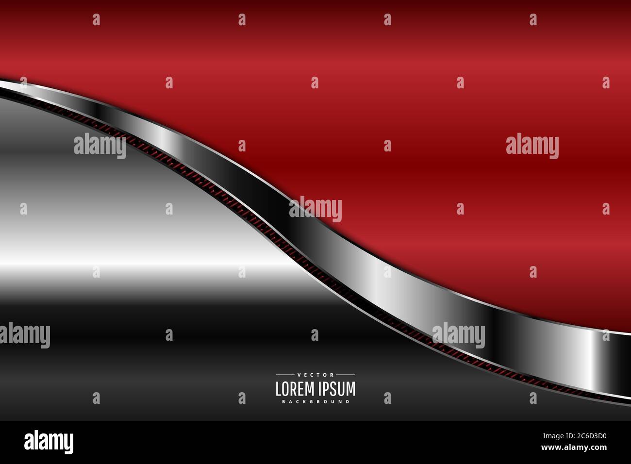 Metallic background.Red and gray with silver glossy.Luxury metal modern ...