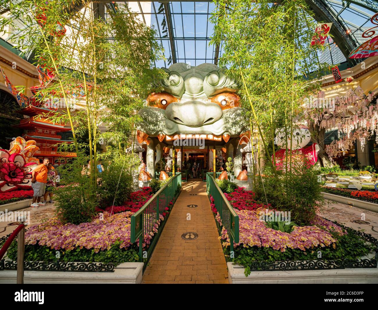 Las Vegas, JUN 30, 2020 -Interior view of the Bellagio Conservatory ...