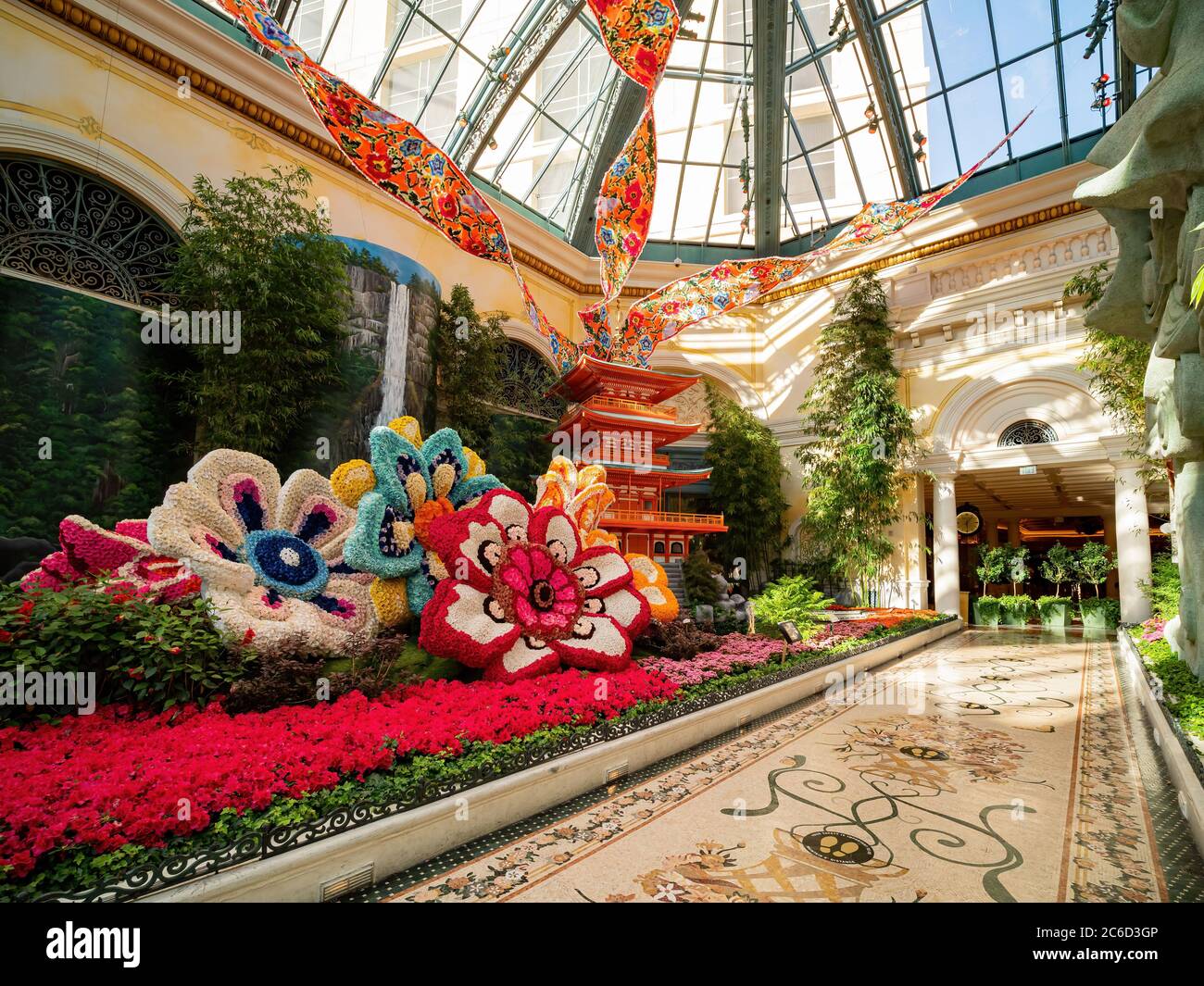 Las Vegas, JUN 30, 2020 -Interior view of the Bellagio Conservatory ...