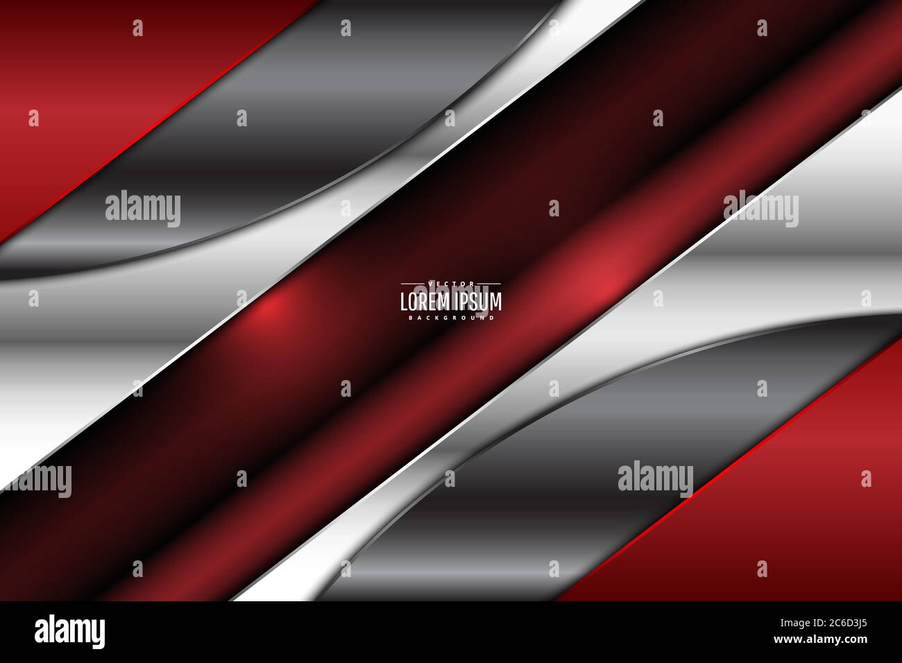 Metallic background.Red and silver with glow light.Metal technology ...