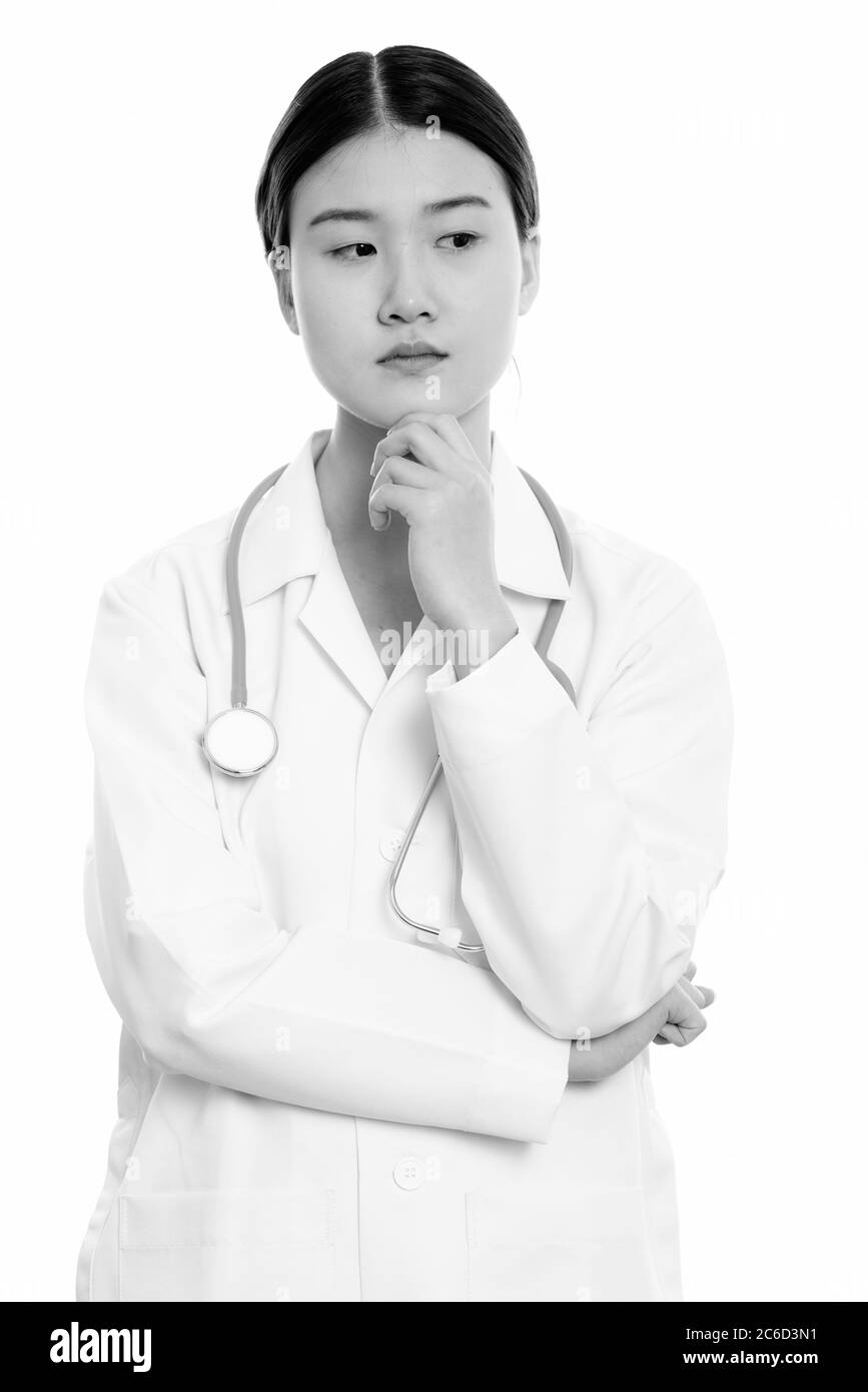Female doctor portrait serious Black and White Stock Photos & Images ...
